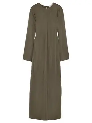 RÓHE Silk-twill Maxi Dress - Brown