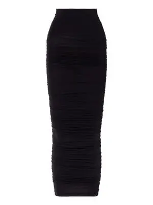 Wolford Draped Stretch-jersey Midi Skirt - Black