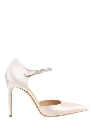 STUART WEITZMAN Crystal-embellished Ankle Strap Pumps - Neutrals