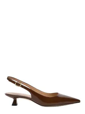 STUART WEITZMAN Sculpt Pointed Sling-back Pumps - Brown