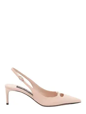 Dolce & Gabbana Leather Slingback Pumps - Neutrals