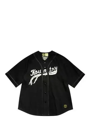 Kapital Graphic-print Baseball Shirt - Black