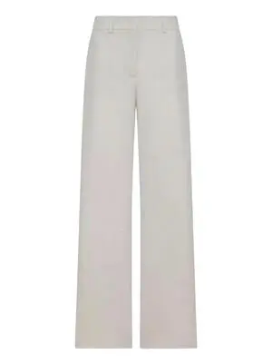 Giorgio Armani Wide-leg Linen Trousers - Neutrals