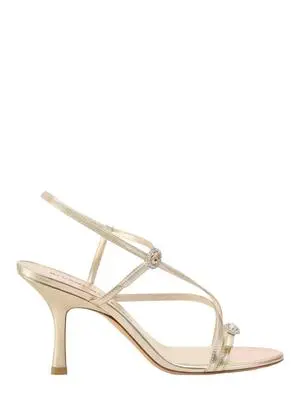STUART WEITZMAN Kensington Strappy Heeled Sandals - Gold