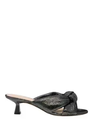 STUART WEITZMAN Knotted Slide Sandals - Grey