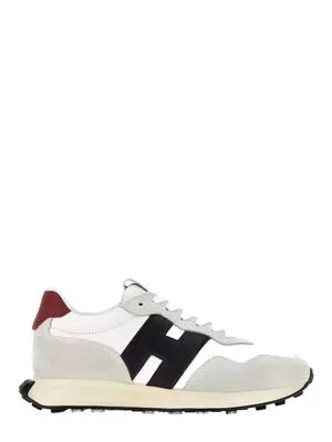 Hogan H601 Logo-appliqué Panel Sneakers - White