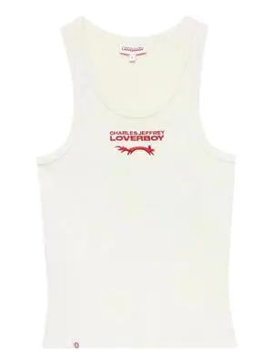 CHARLES JEFFREY Logo-detail Tank Top - Neutrals