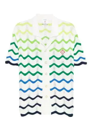 Casablanca Wave Pattern Shirt - White