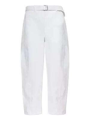 LEMAIRE Belted Trousers - White