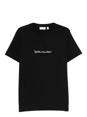 Off-White Script Arrow Embroidered T-shirt - Black