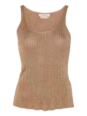 TWINSET Ribbed Vest Top - Gold
