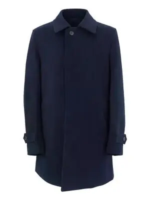 Comme Des Garçons Button-front Wool Coat - Blue