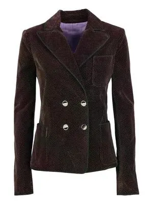 Fendi Polka-dot Double-breasted Jacket - Brown
