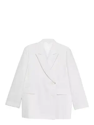 R2W Double-breasted Jacket - White
