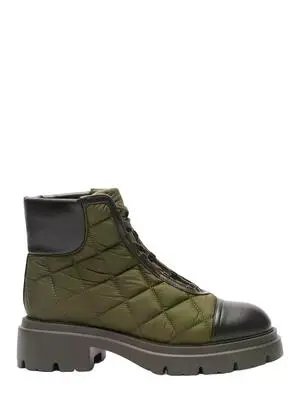 STUART WEITZMAN Hudson Quilted Combat Boots - Green