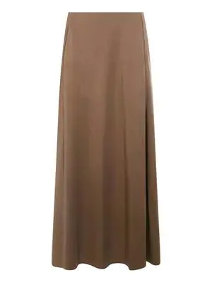 Max Mara A-line Skirt With Rear-zip - Brown