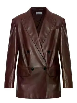 Max Mara Olimpia Leather Jacket - Brown