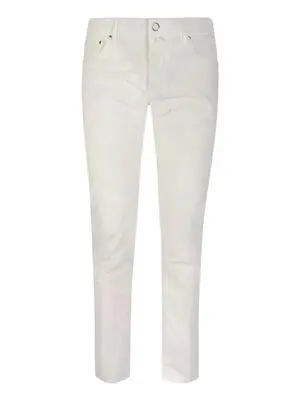 Jacob Cohen Trousers With Belt Loops - White