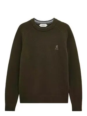 Pringle Of Scotland Crew-neck Sweater With Logo - Green