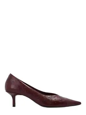 BLACK SUEDE STUDIO Briar Pointed-toe Leather Pumps - Red