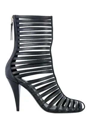 Givenchy Leather Cage Ankle Boots - Black