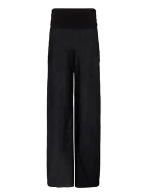 Giorgio Armani High-waisted Wide Leg Trousers - Black