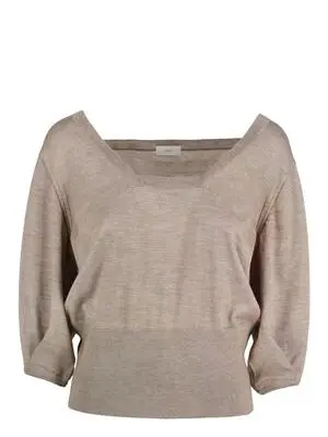Malo Mélange-effect Top - Neutrals