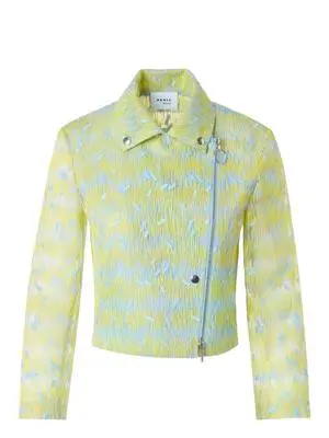 Akris Cropped Biker Jacket - Yellow