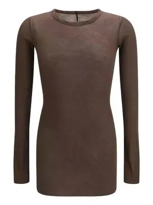 Rick Owens Long-sleeve Ribbed Top - Brown