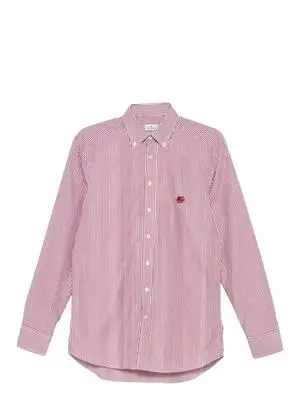 Etro Striped Logo-detail Shirt - Red