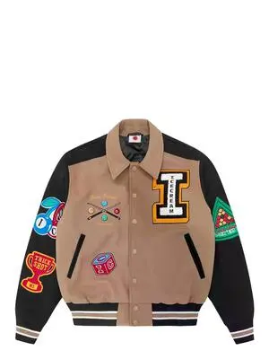 ICECREAM Appliqué Bomber Jacket - Neutrals