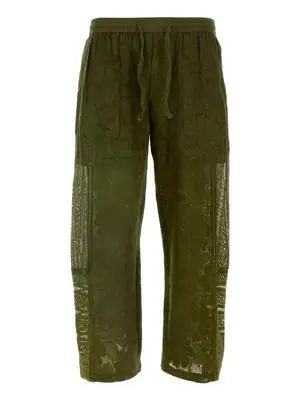 BAZISZT Layal Lace Trousers - Green