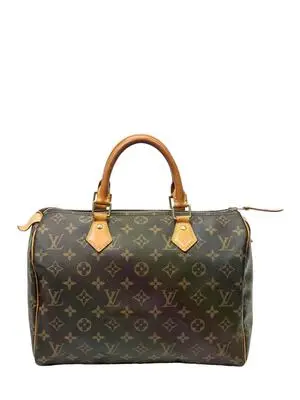 LOUIS VUITTON 2016 30 Speedy Tote Bag - Brown