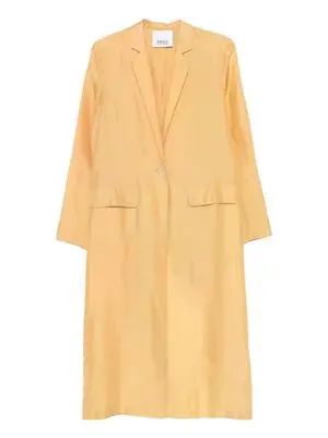 Erika Cavallini Single-breasted Coat With Pockets - Orange