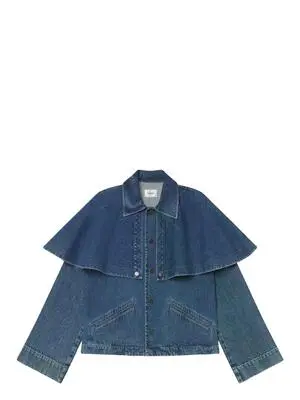 FRAME Cape Denim Jacket - Blue