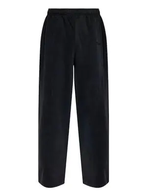 Vetements Elasticated-waist Wide-leg Track Pants - Black