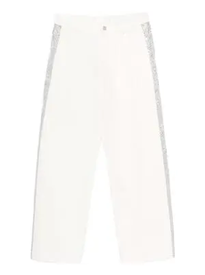CIRCUS HOTEL Cotton Embellished Trousers - White