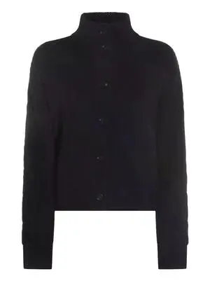 Max Mara Buttoned Ribbed Cardigan - Blue