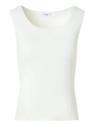 Akris Scoop Neck Tank - White