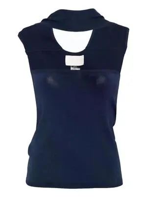 CIRCUS HOTEL Cut-out Top - Blue