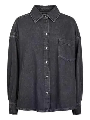 Max Mara Patch-pocket Denim Shirt - Black