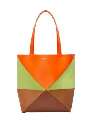 Loewe Puzzle Fold Medium Tote - Orange