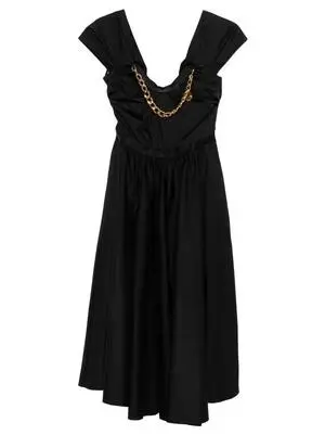 Elisabetta Franchi A-line Dress With Chain Detail - Black