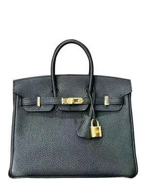 Hermès 2025 25 Birkin Tote Bag - Black