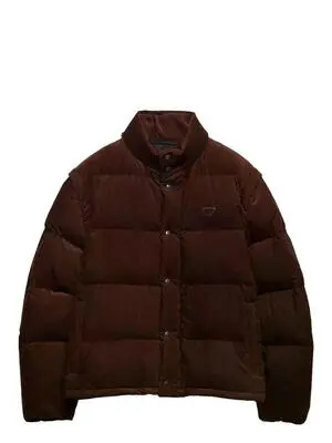 Prada Corduroy Quilted Jacket - Brown