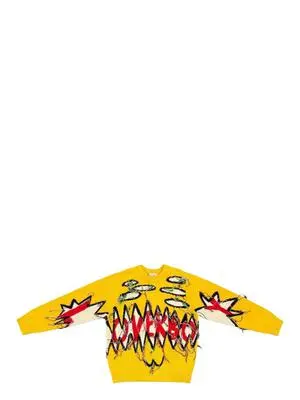CHARLES JEFFREY Guddle Logo-detail Sweater - Yellow
