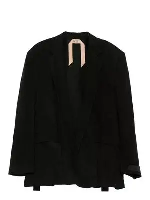 N°21 Notched Lapel Blazer - Black