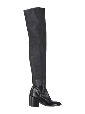 ANN DEMEULEMEESTER VINTAGE Block-heel Over-the-knee Boots - Black
