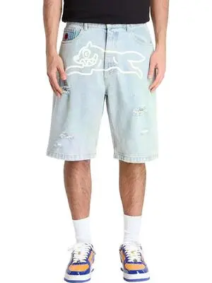 BILLIONAIRE BOYS CLUB - ICE CREAM Running Dog Denim Shorts - Blue