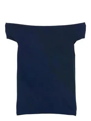 CIRCUS HOTEL Boat-neck Top - Blue